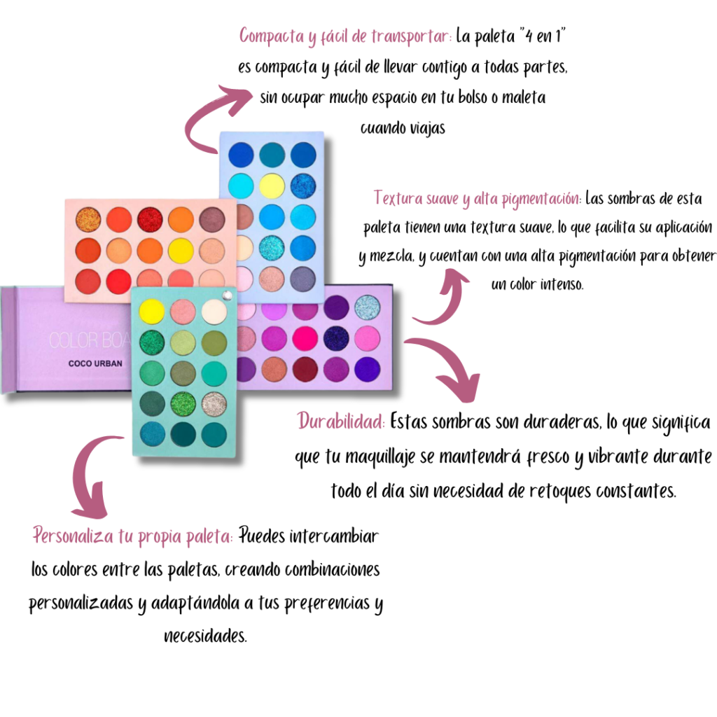 paleta de sombras color board coco urban - Kroma Space