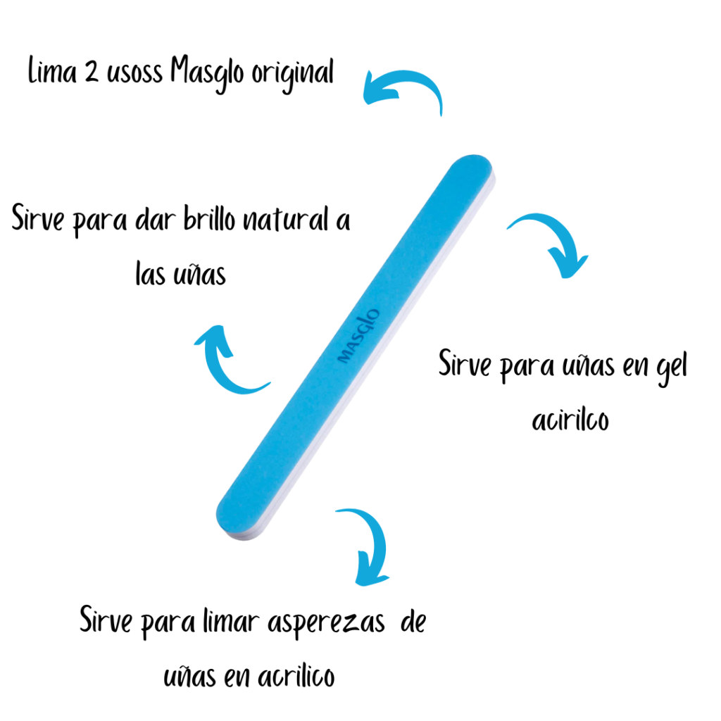 Lima 2 usos para uñas en gel y acrílico Masglo - Kroma Space