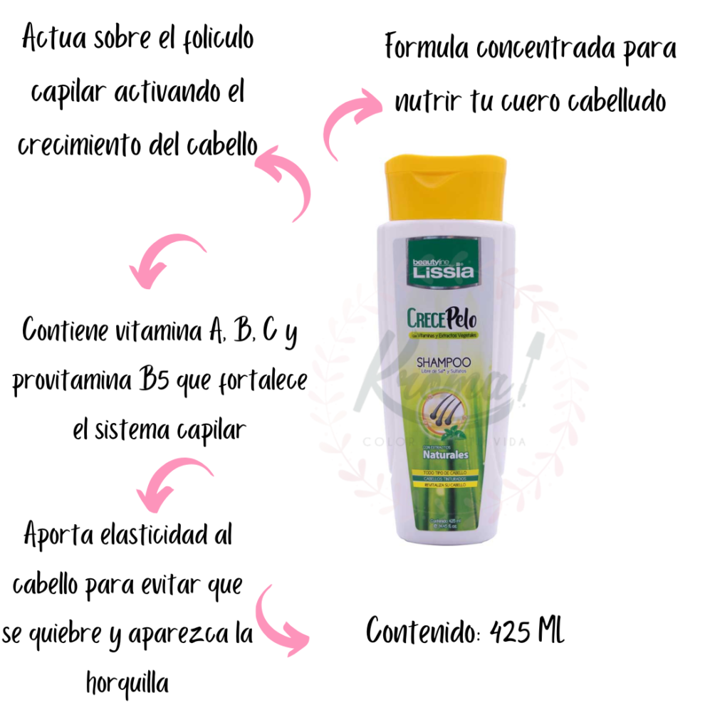 Shampoo crece pelo 425 ml - Kroma Space