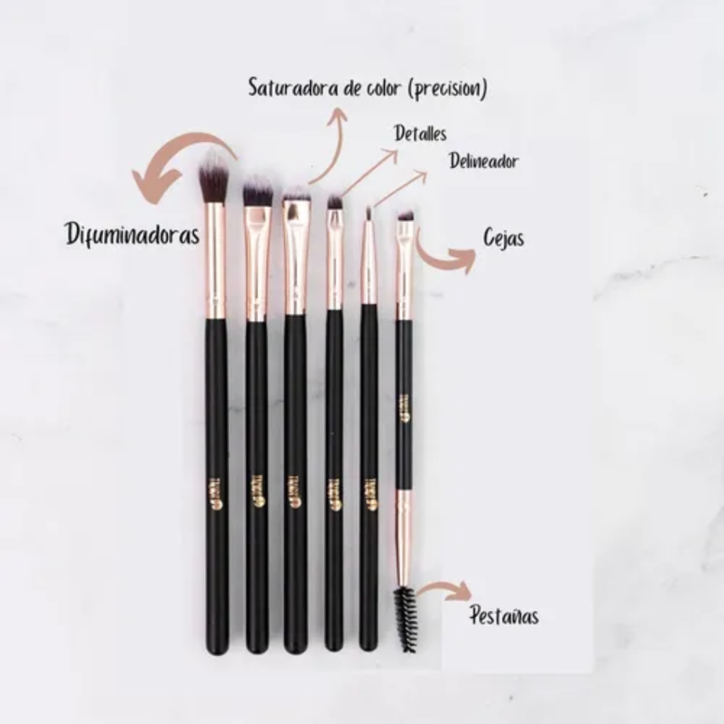 Kit x6 brochas para ojos Trendy - Kroma Space