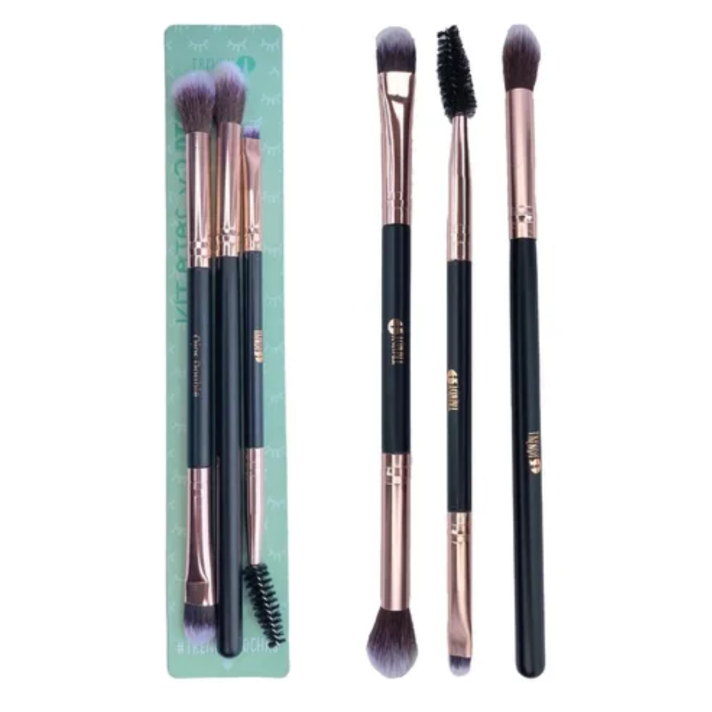 Kit x3 brochas para ojos Trendy - Kroma Space