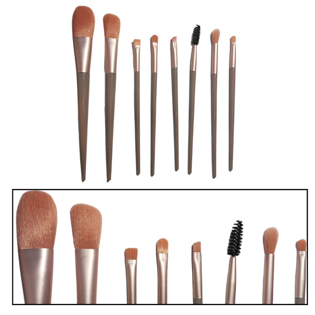 Kit x8 brochas básicas para rostro y ojos - Kroma Space