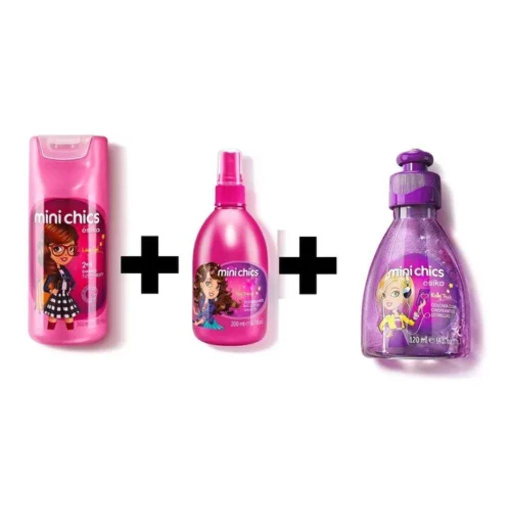 Kit Shampoo + Desenredante + colonia mini chics - Kroma Space