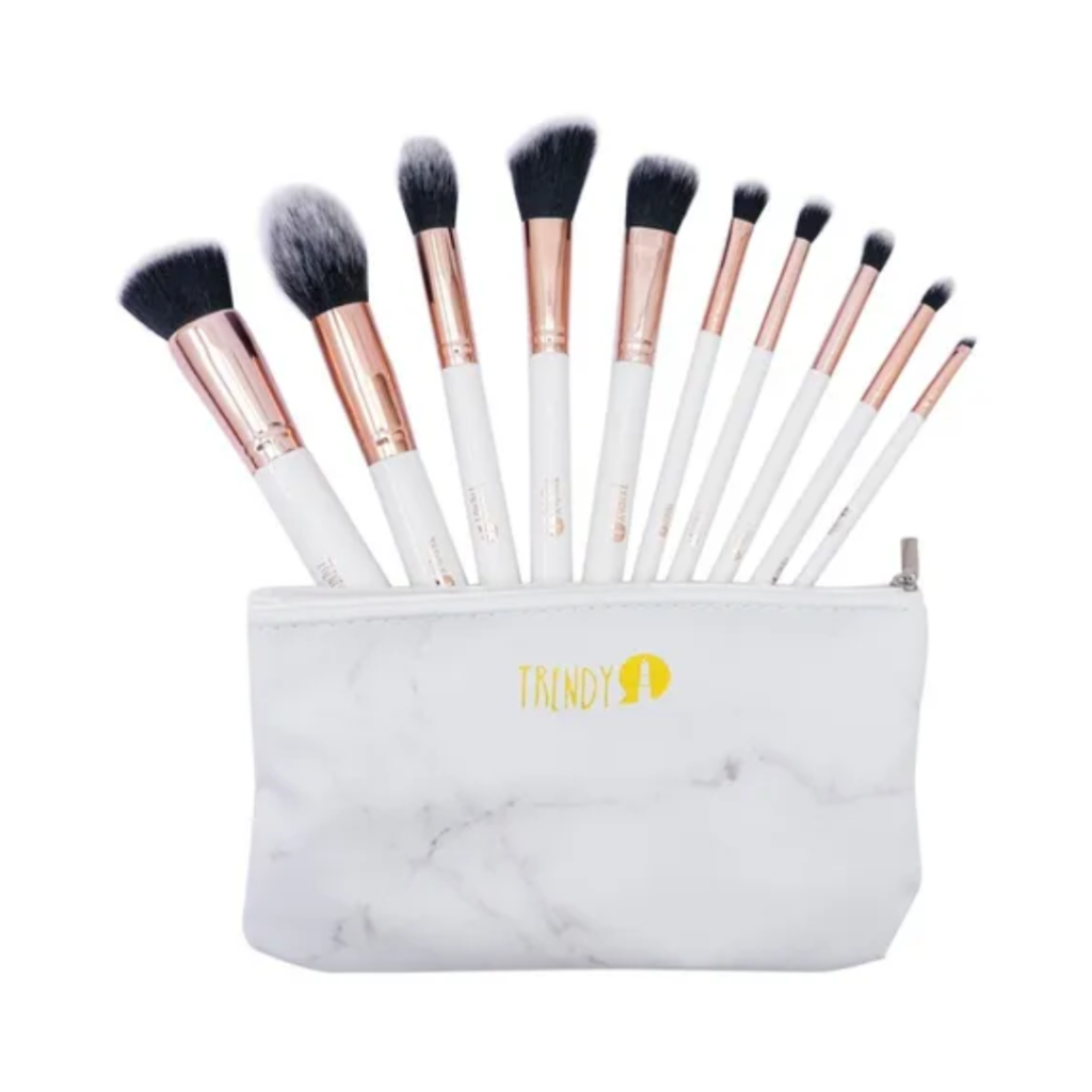 kit x10 brochas profesionales mármol blanco Trendy - Kroma Space