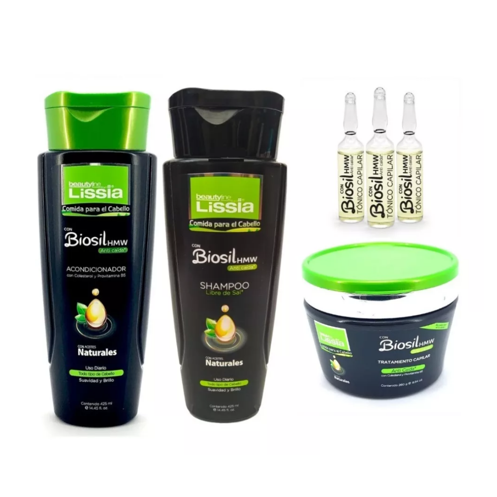 Kit capilar anticaída crecimiento engrosamiento capilar Biosil Lissia ...
