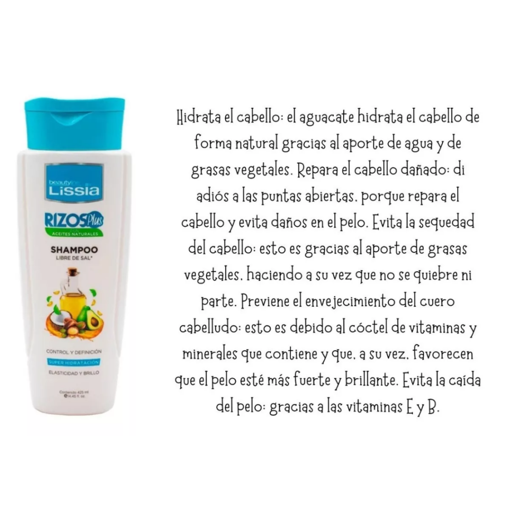 Shampoo Antifrizz Rizos Definidos Lissia 425 ML - Kroma Space