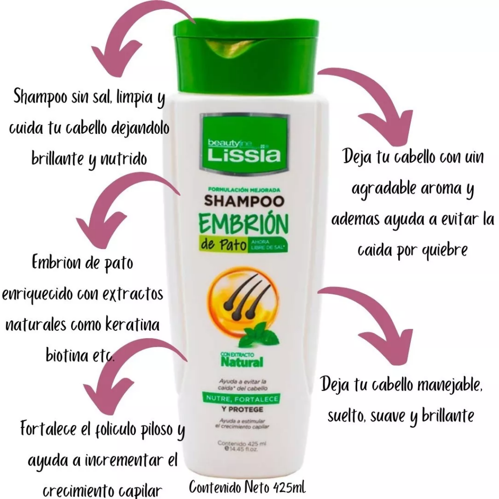 Shampoo Embrión de Pato Lissia 425 ml - Kroma Space