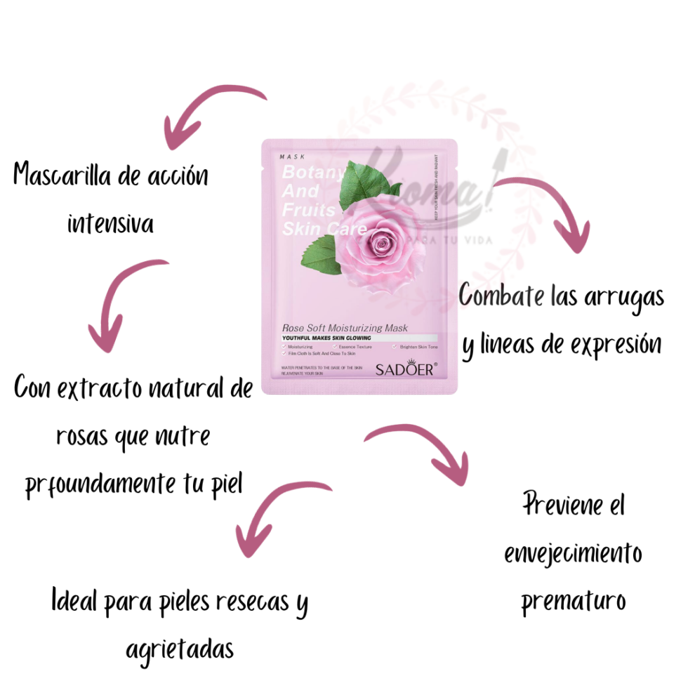 Mascarilla antiarrugas Extracto Rosas Antiedad - Kroma Space