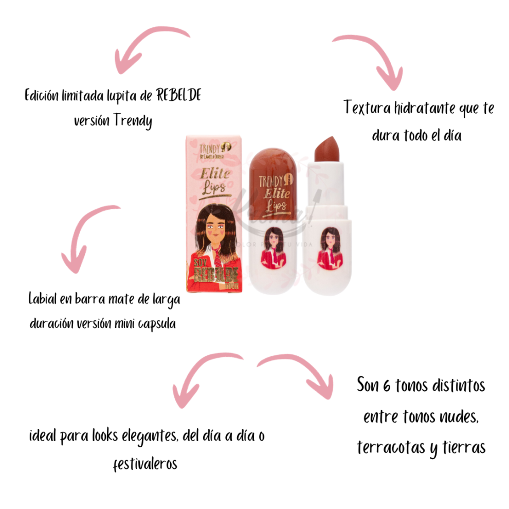 Labial en barra elite versión RBD trendy - Kroma Space