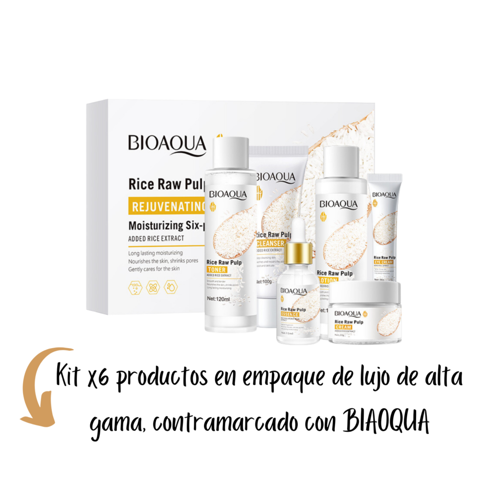 Kit extracto arroz Bioaqua en estuche de Lujo - Kroma Space
