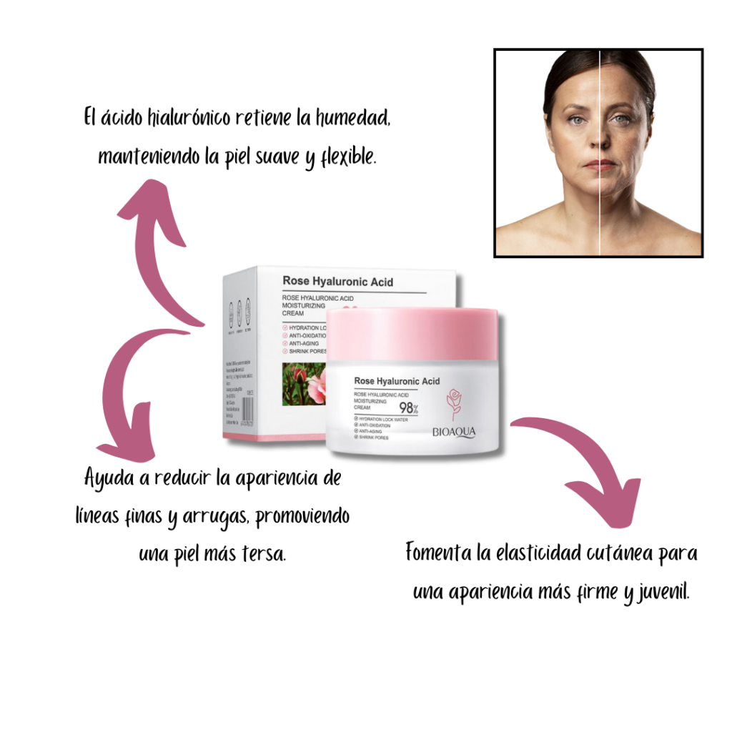 Crema Acido Hialuronico Rosas Bioaqua - Kroma Space
