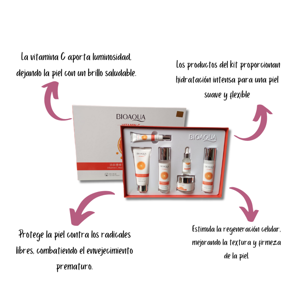 Kit Vitamina C Bioaqua en Estuche de lujo - Kroma Space