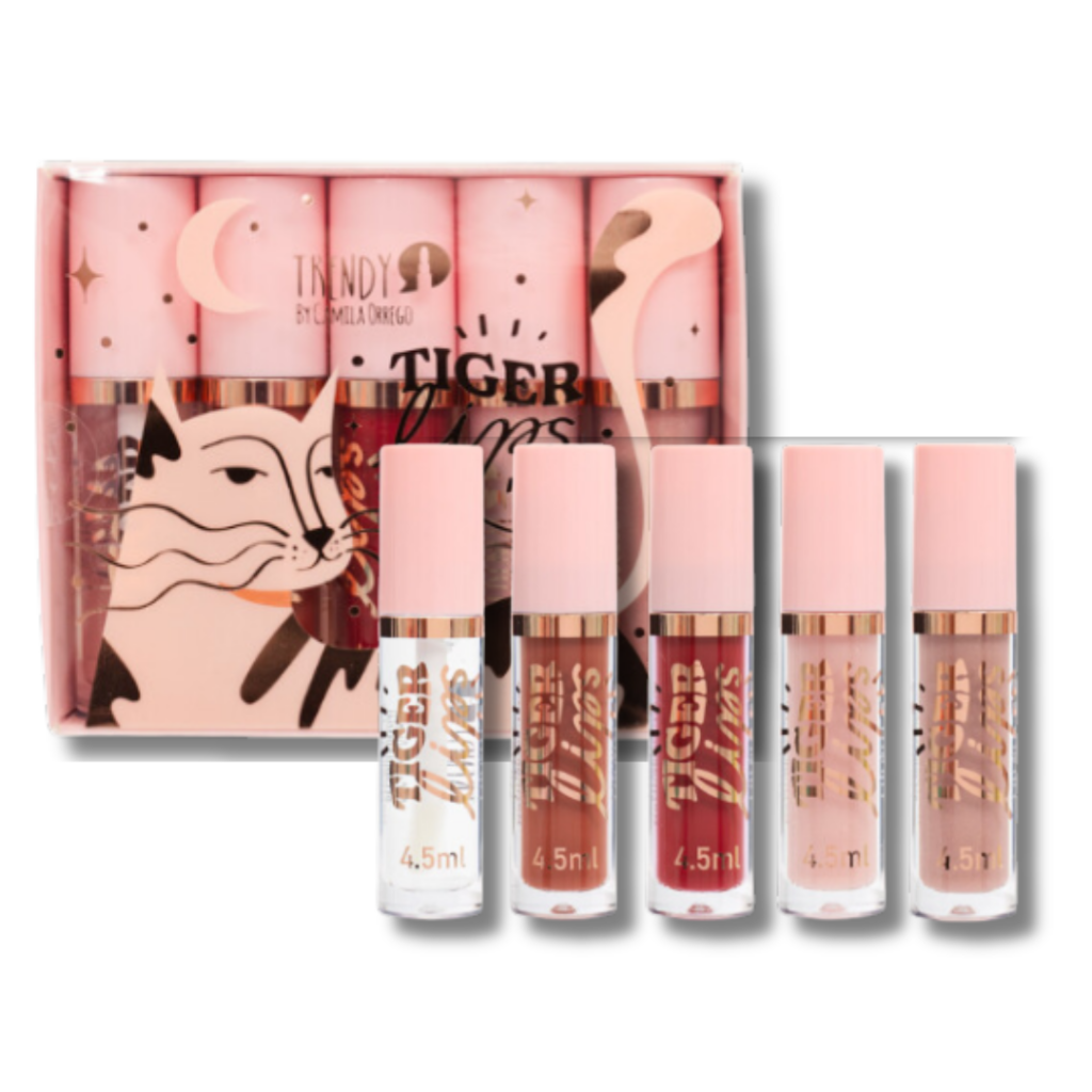 Kit 5 Brillos Profesional Gloss Tiger Trendy - Kroma Space