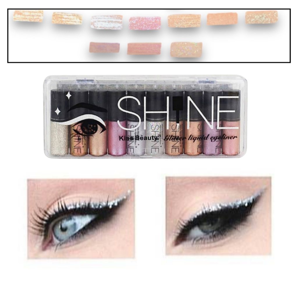 Kit x10 Delineadores Glitter metalizados para ojos - Kroma Space