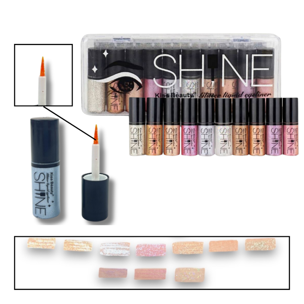 Kit x10 Delineadores Glitter metalizados para ojos - Kroma Space