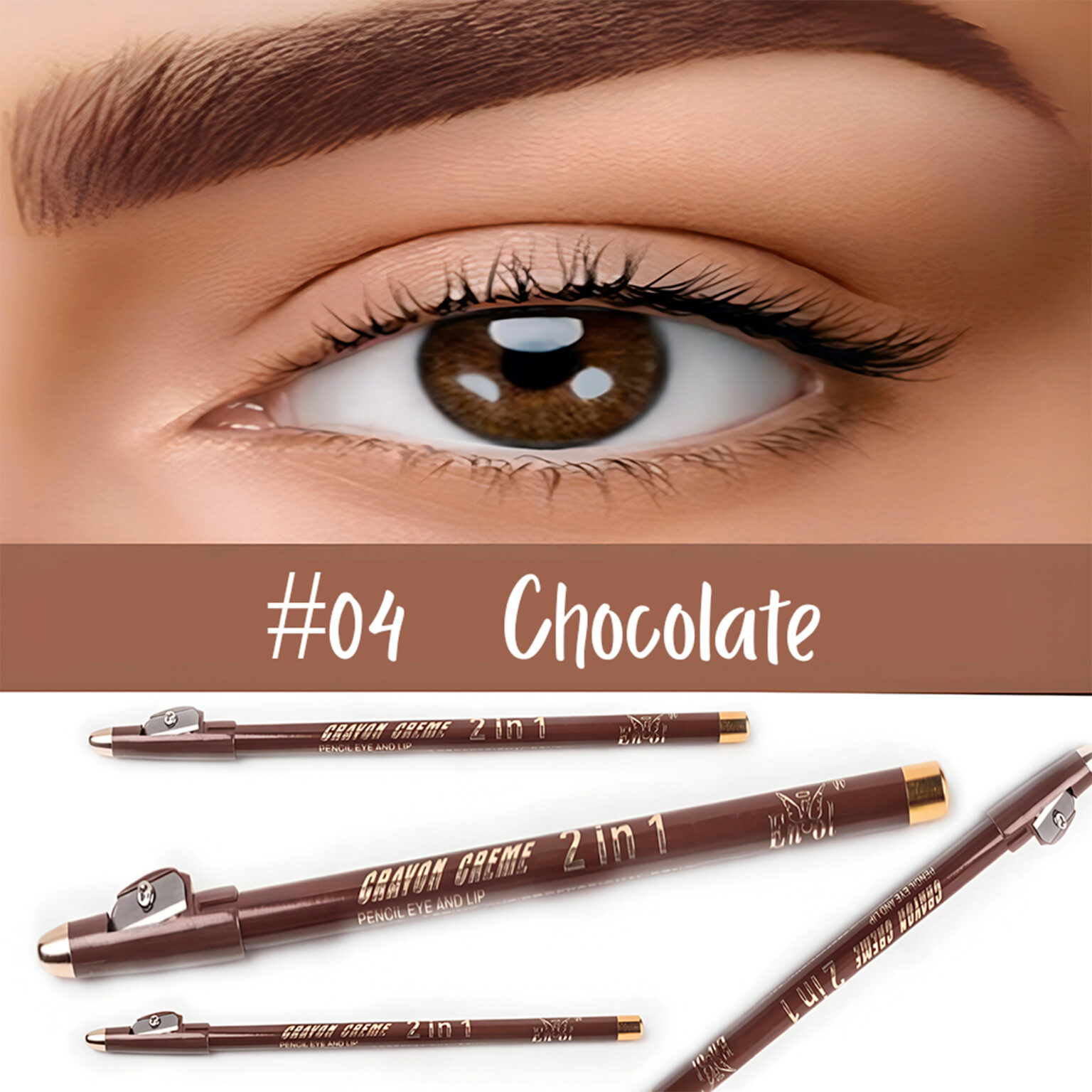 Lápiz para ojos y cejas chocolate Engol - Kroma Space