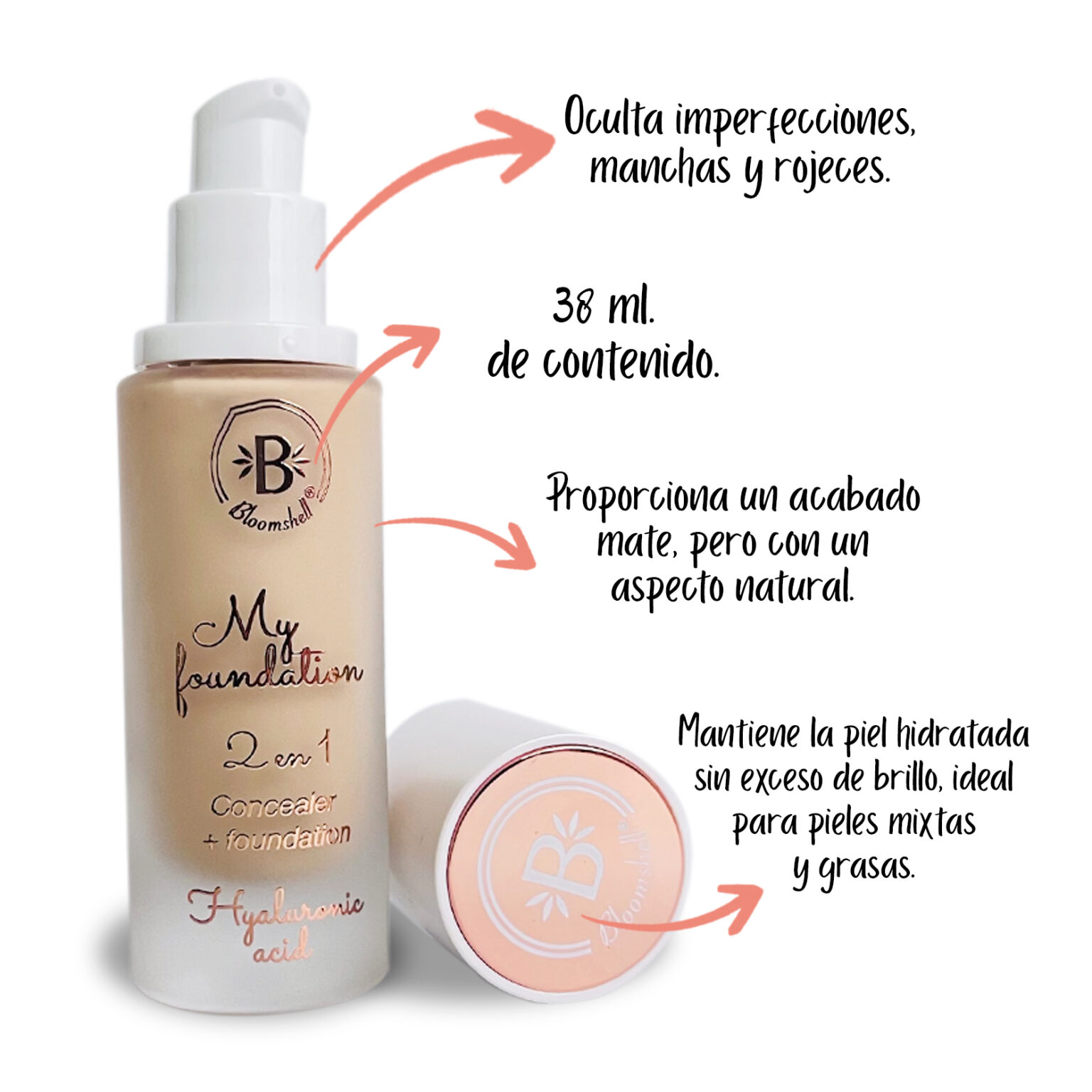 Base Alta Cobertura My Foundation Bloomshell - Kroma Space