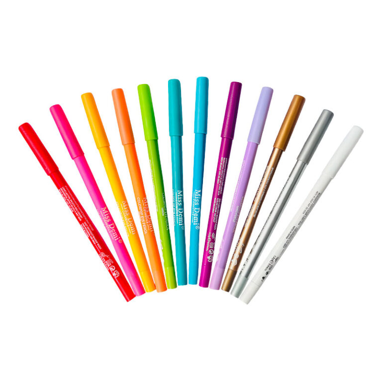 12 Delineadores Ojos Tonos Pastel Waterproof - Kroma Space