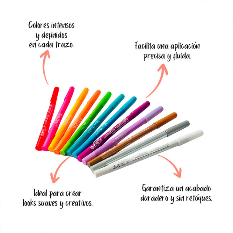 12 Delineadores Ojos Tonos Pastel Waterproof - Kroma Space