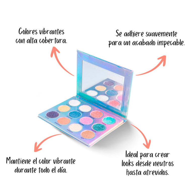 Paleta GLOWER Profesional Pigmentos Prensados Miis Cosmetics - Kroma Space
