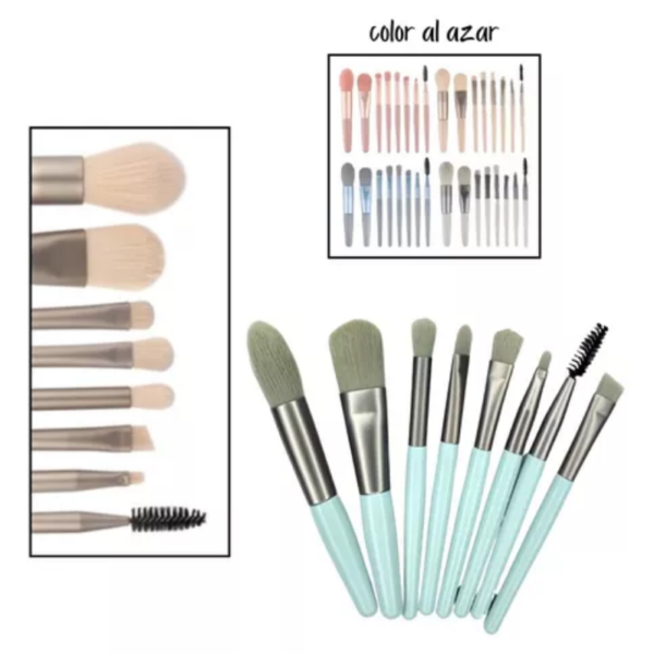 Set de 8 mini brochas viajeras genericas - Kroma Space