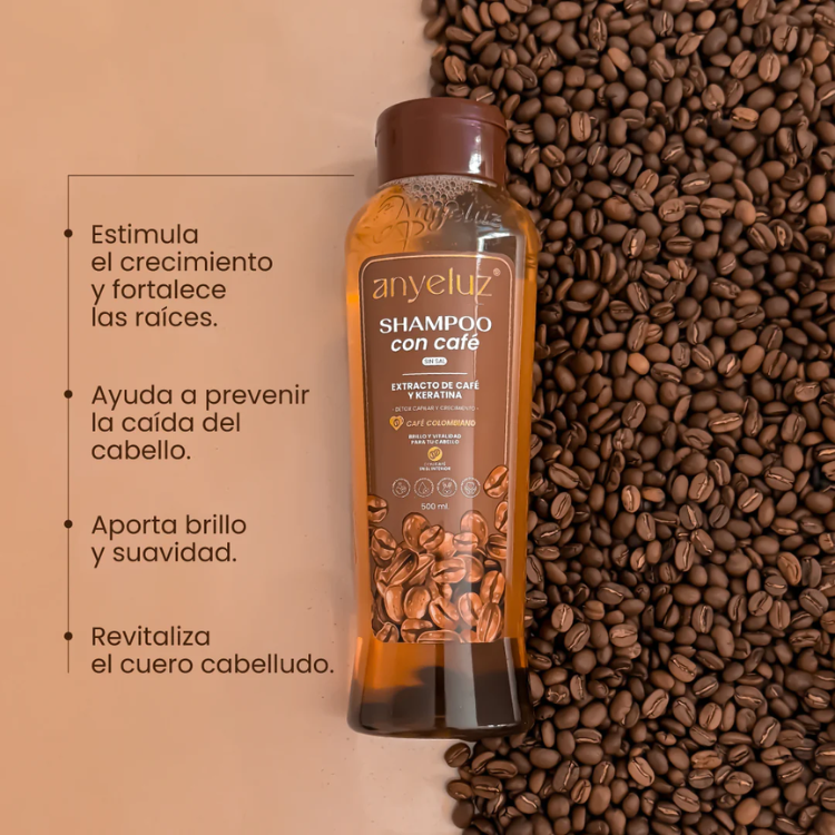 Shampoo Crecimiento capilar con café Anyeluz - Kroma Space