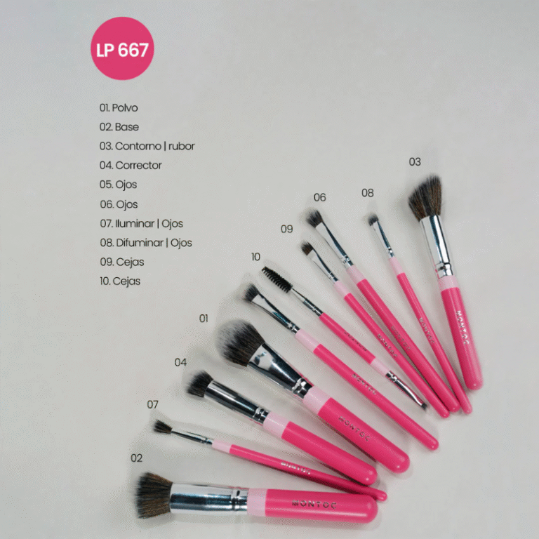 Kit profesional de brochas x10 Fluff Montoc - Kroma Space