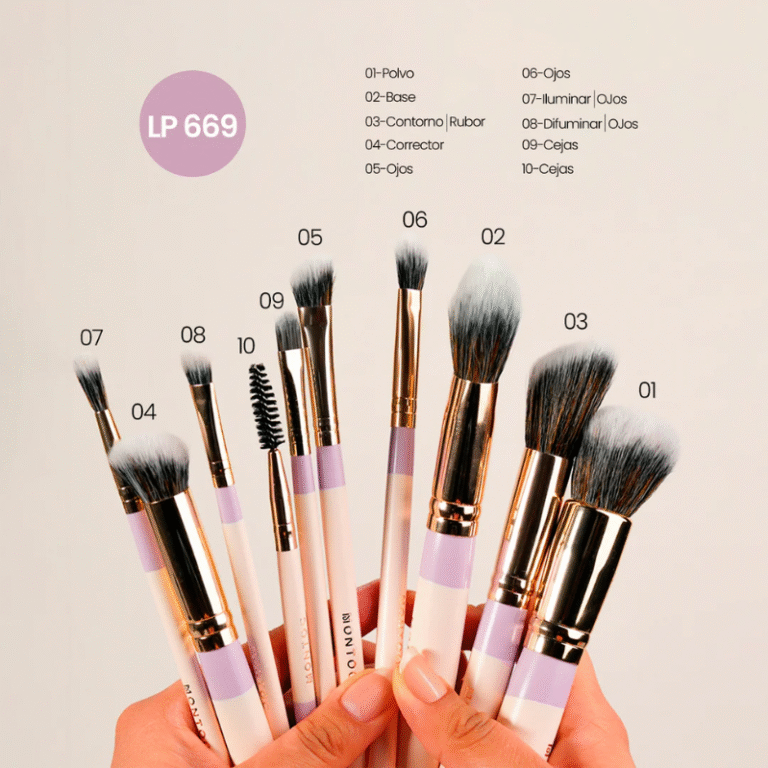 Kit profesional de brochas x10 Fluff Montoc - Kroma Space